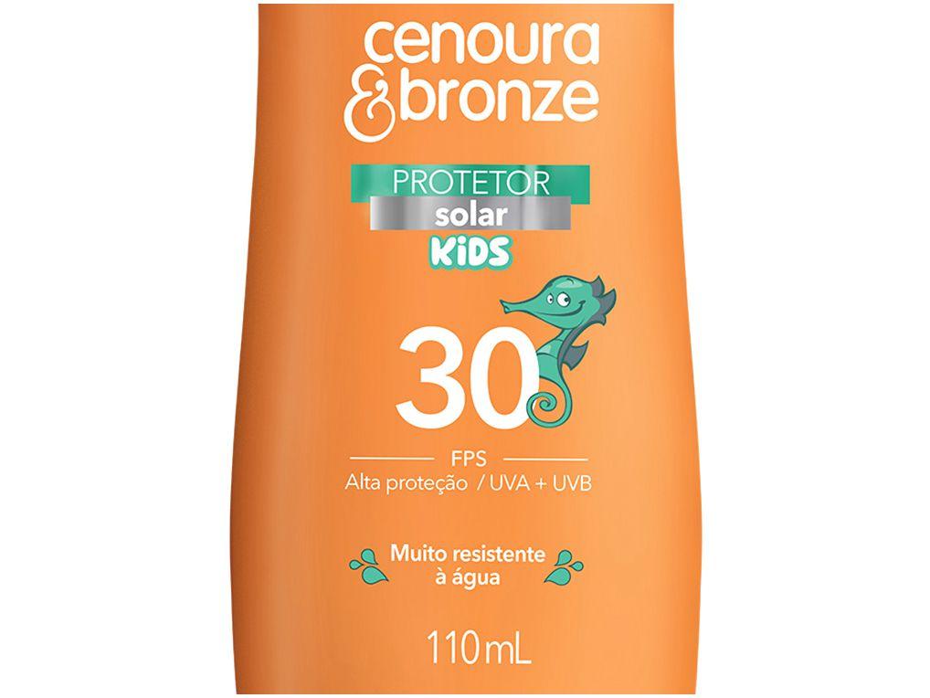 Protetor Solar Infantil Corporal Cenoura & Bronze - FPS 30 Kids 110ml ...