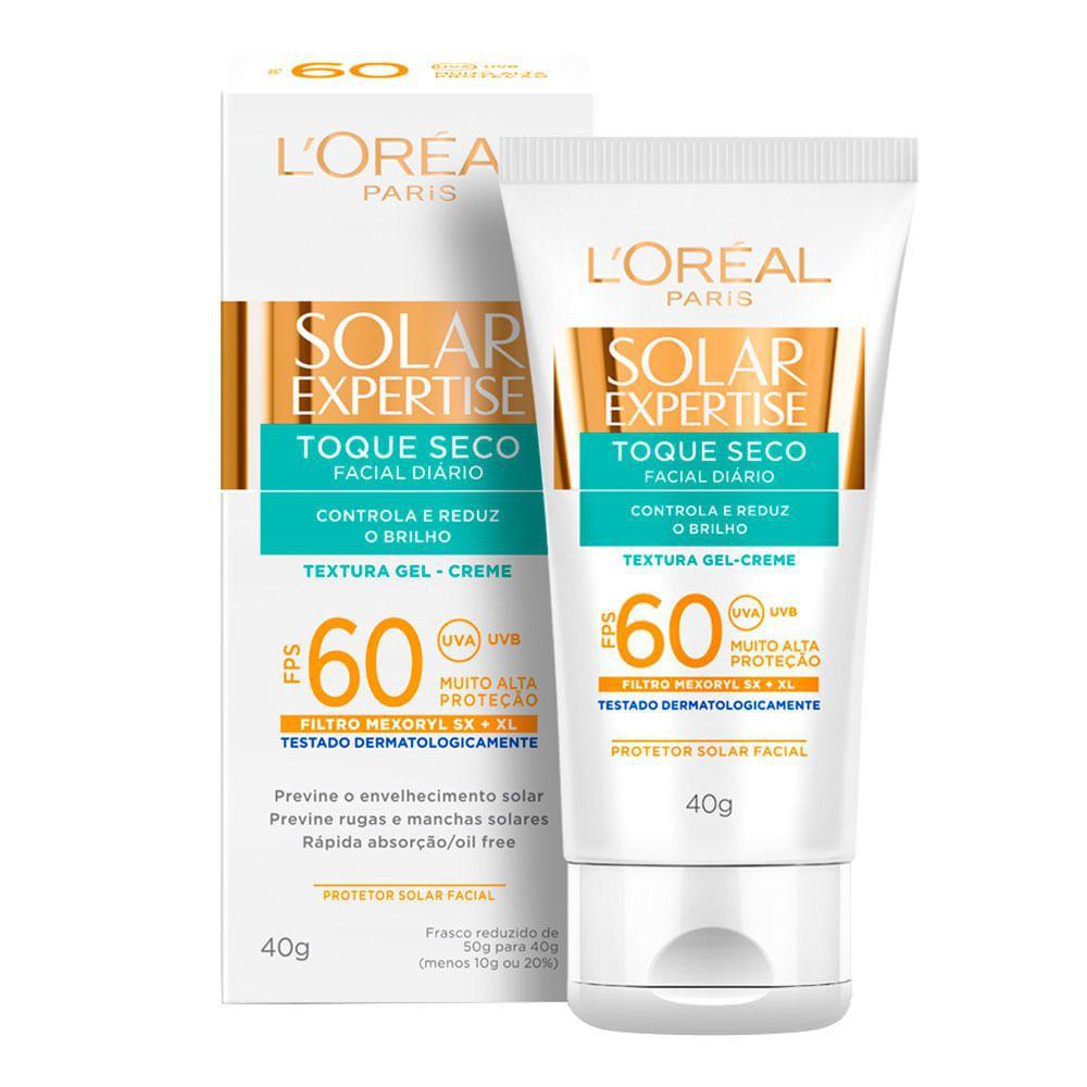 Protetor Solar L'Oréal Paris Solar Expertise Facial Toque Seco FPS 60 ...