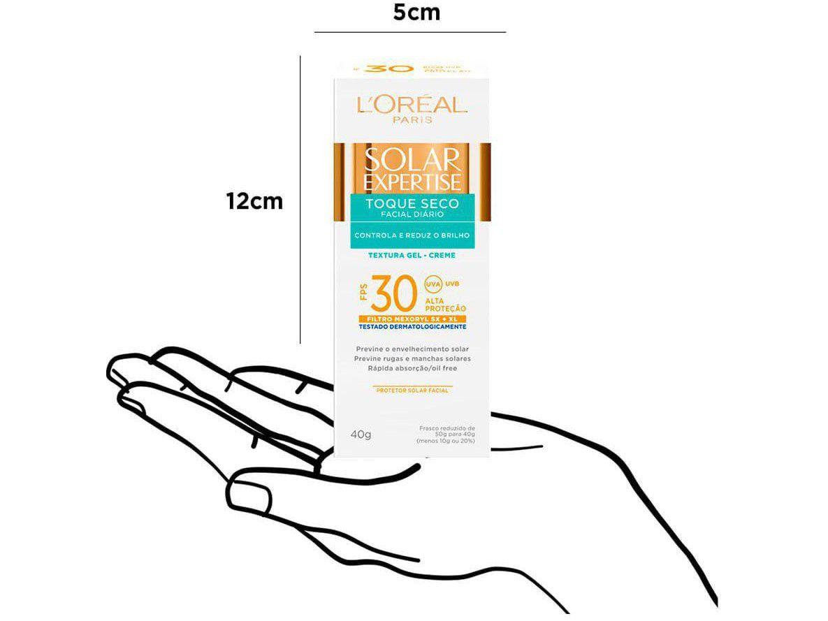 Protetor Solar LOréal Paris Solar Expertise Facial Toque Seco FPS 30