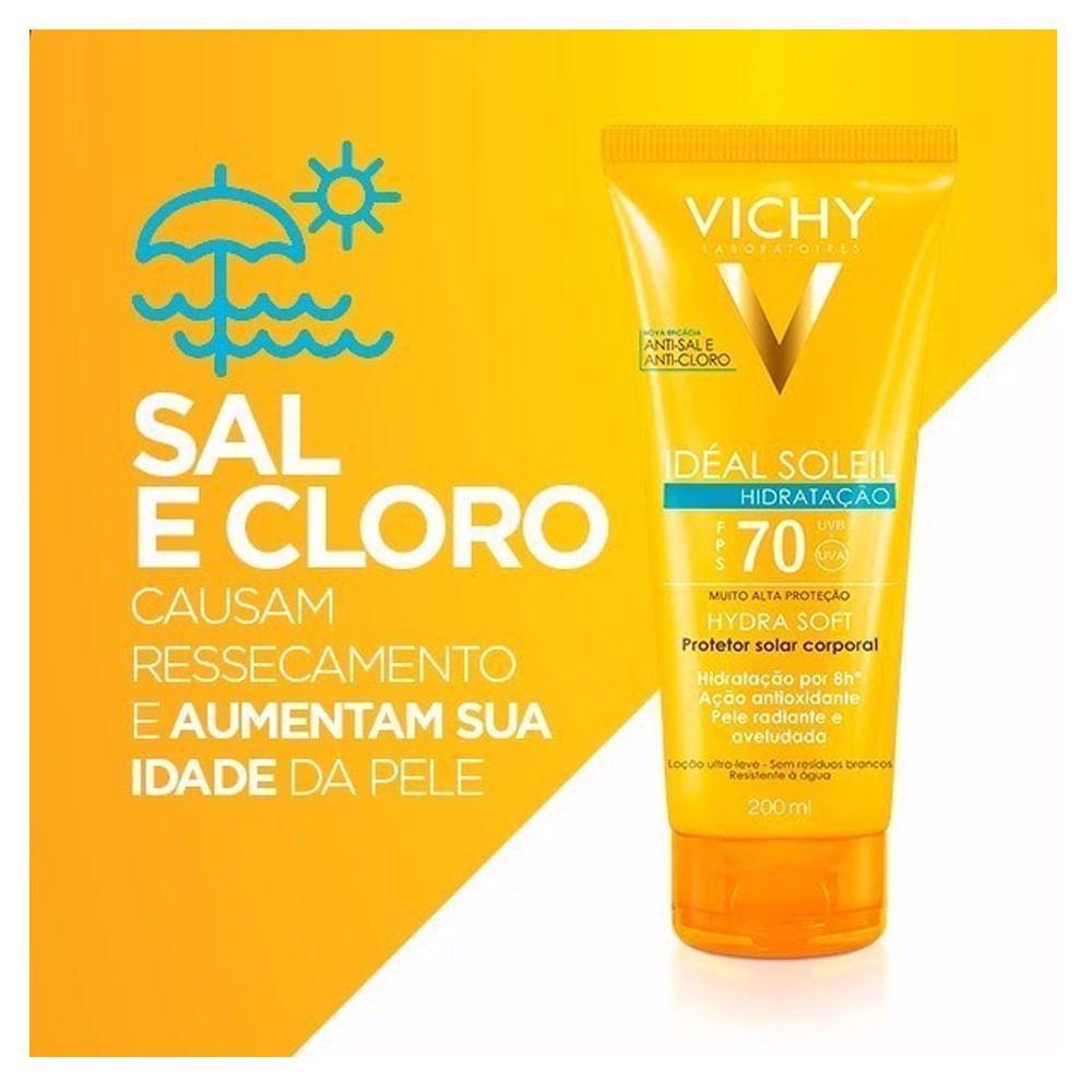 Protetor Solar Vichy - Idéal Soleil Hydrasoft FPS70 - Protetor Solar ...