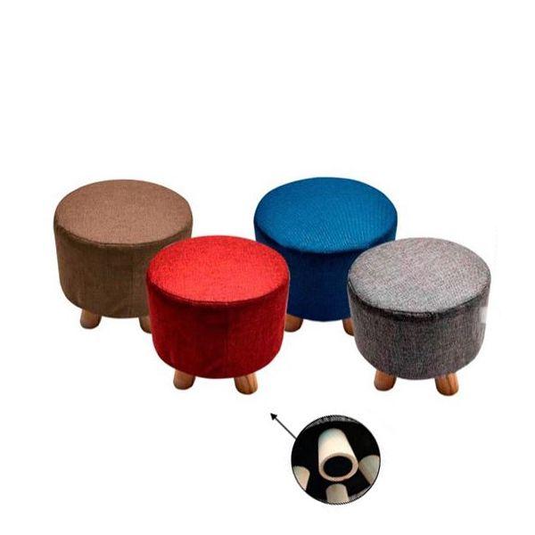 Puff Banco Decorativo Redondo com Pé 28x28cm Casita Cinza - CA20006 ...