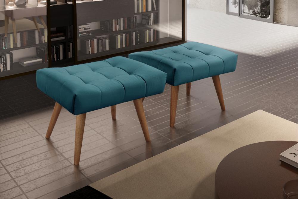 Puff Banqueta Theo Madeira Maciça - Castellar Móbile - Puffs - Magazine ...