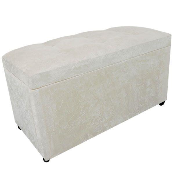 Puff bau retangular suede bege claro - Fabrica de Puff - Puff Baú ...