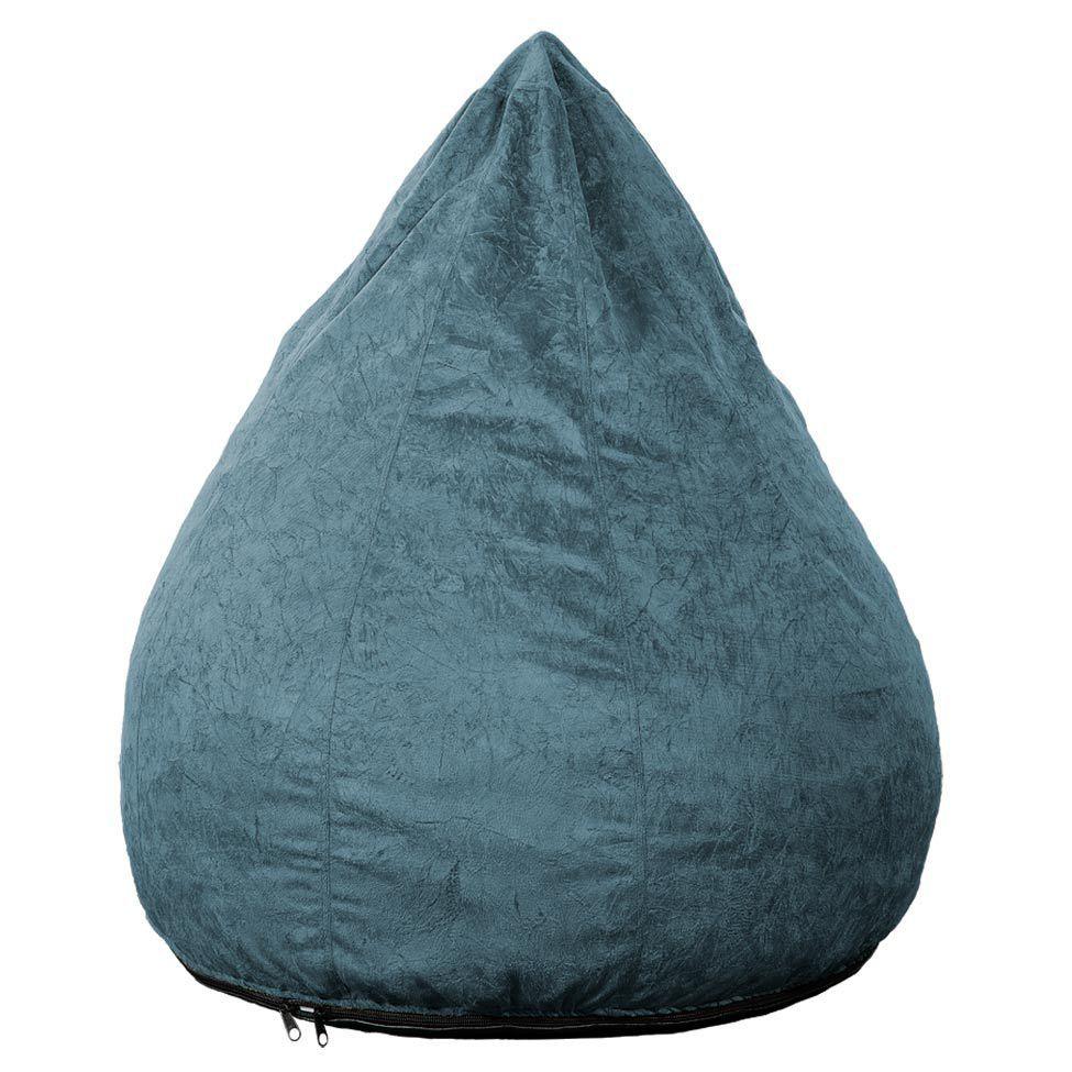Puff Confort Pera Suede Azul 90 cm - Quickbrasil - Puffs - Magazine Luiza