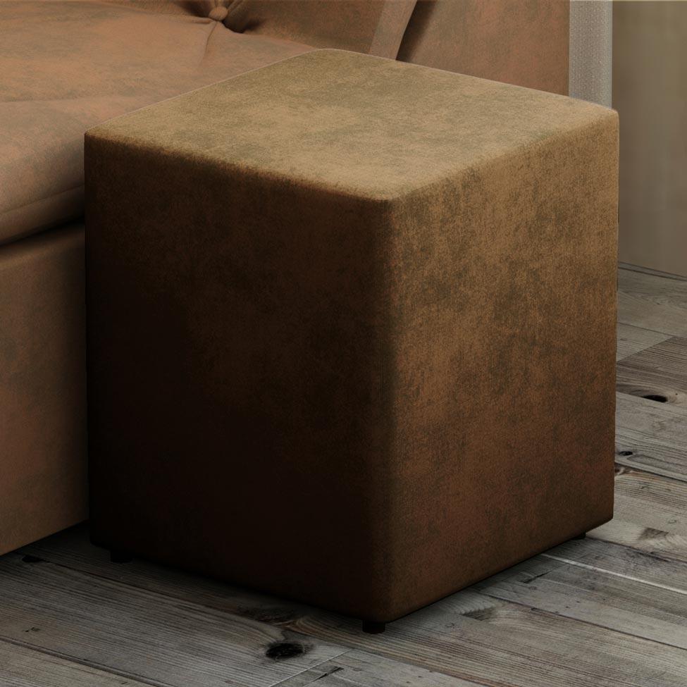 Puff Quadrado Box Suede Marrom - Absolut - Puffs - Magazine Luiza