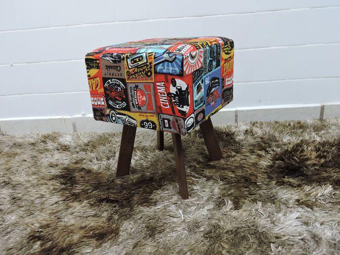 Puff retro quadrado estampa retro - Fabrica De Puff - Puffs - Magazine ...