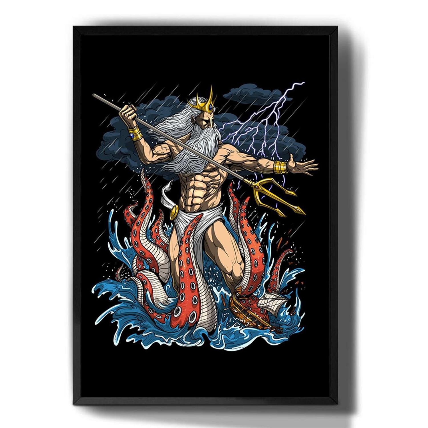 Pinturas De Deus Grego Deus Grego Zeus Arte Do Design | Vetor Premium