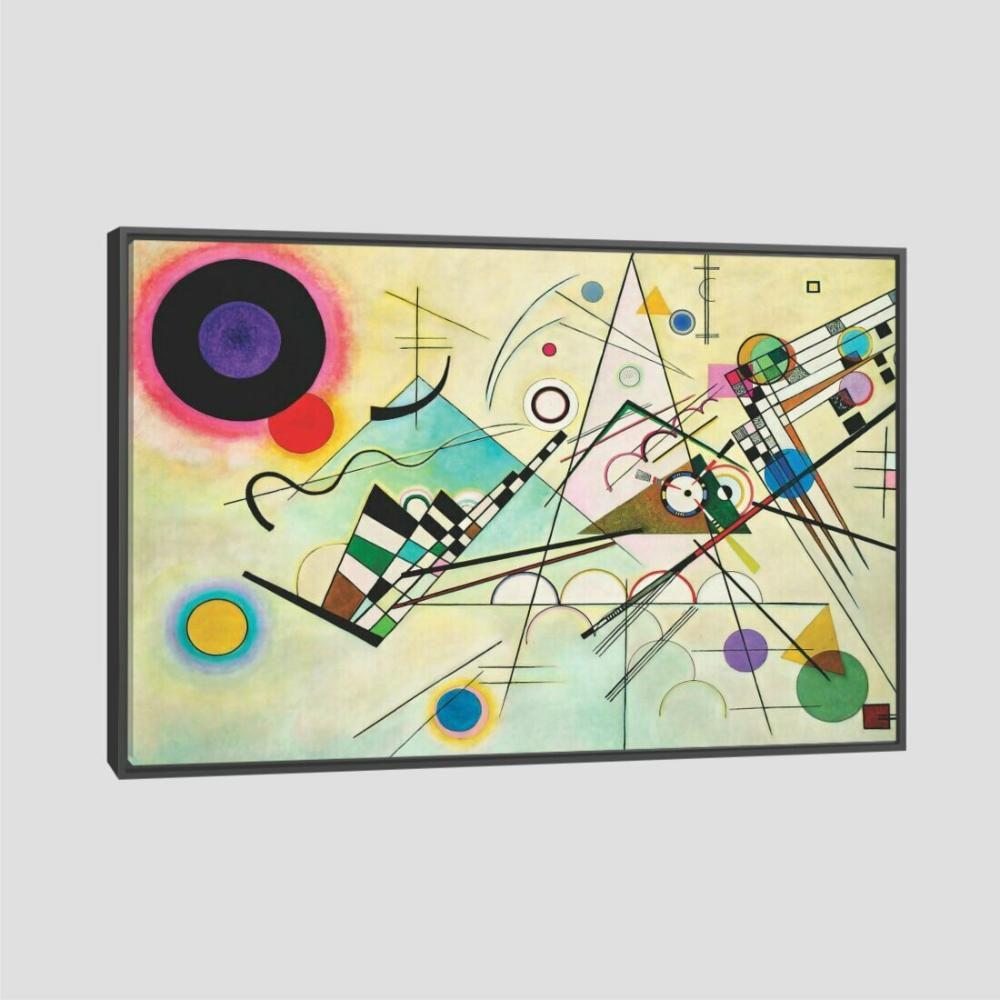 Quadro Kandinsky Composição Viii Tela Moldura Preta 45X30Cm - Decora ...