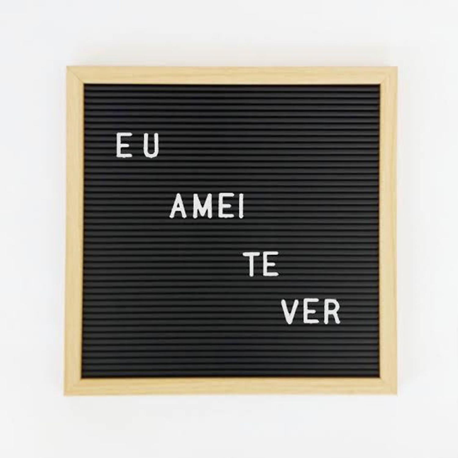 Quadro Letter Board - Letras, números e símbolos - Quadro Decorativo ...