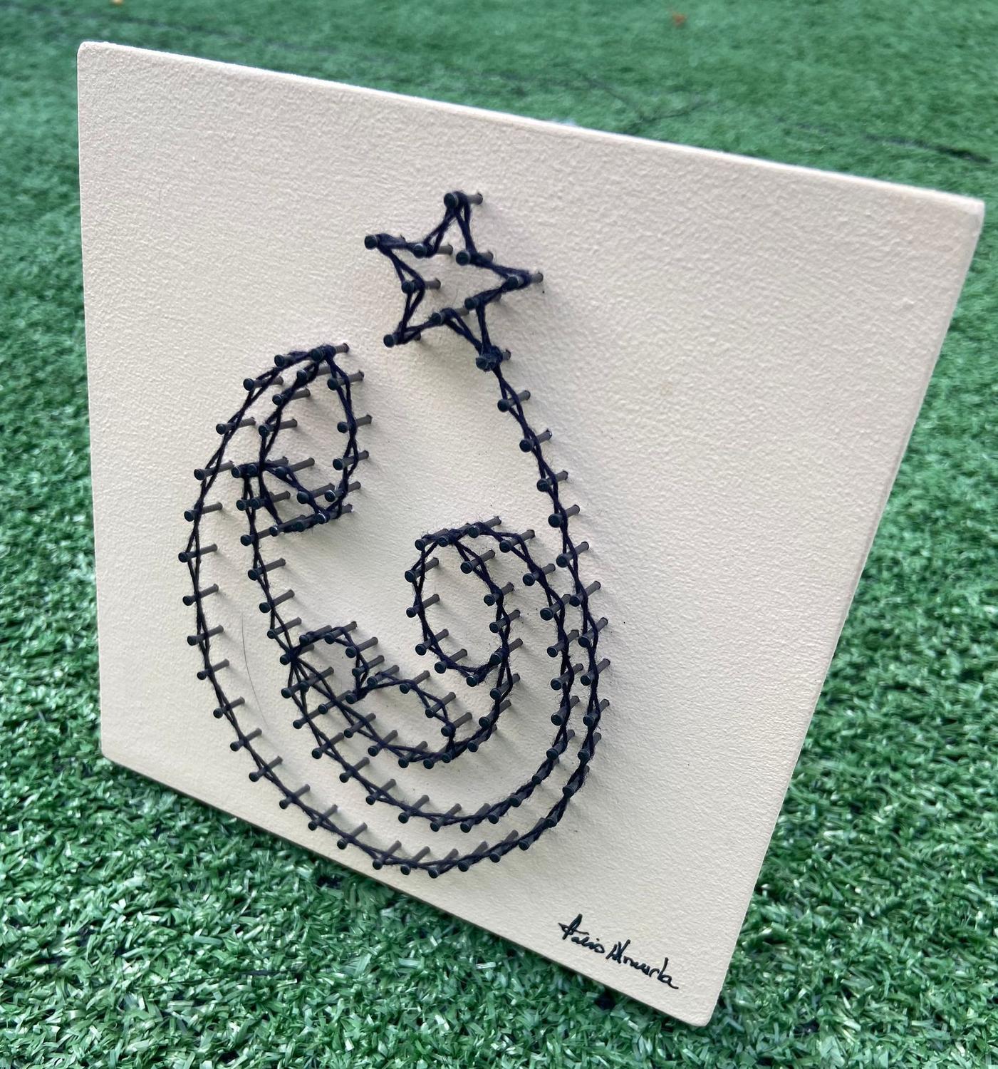 Quadro Sagrada Família em String Art - Cor Areia - 195 String Art - Talis Almeida - Quadro ...