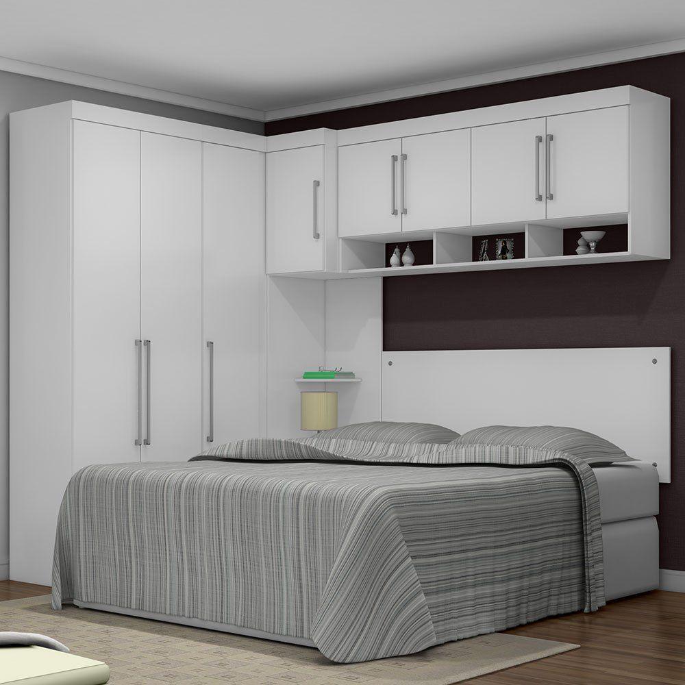 Quarto Modulado Casal Módena 5 Peças Composição 3 Demóbile - Quarto ...