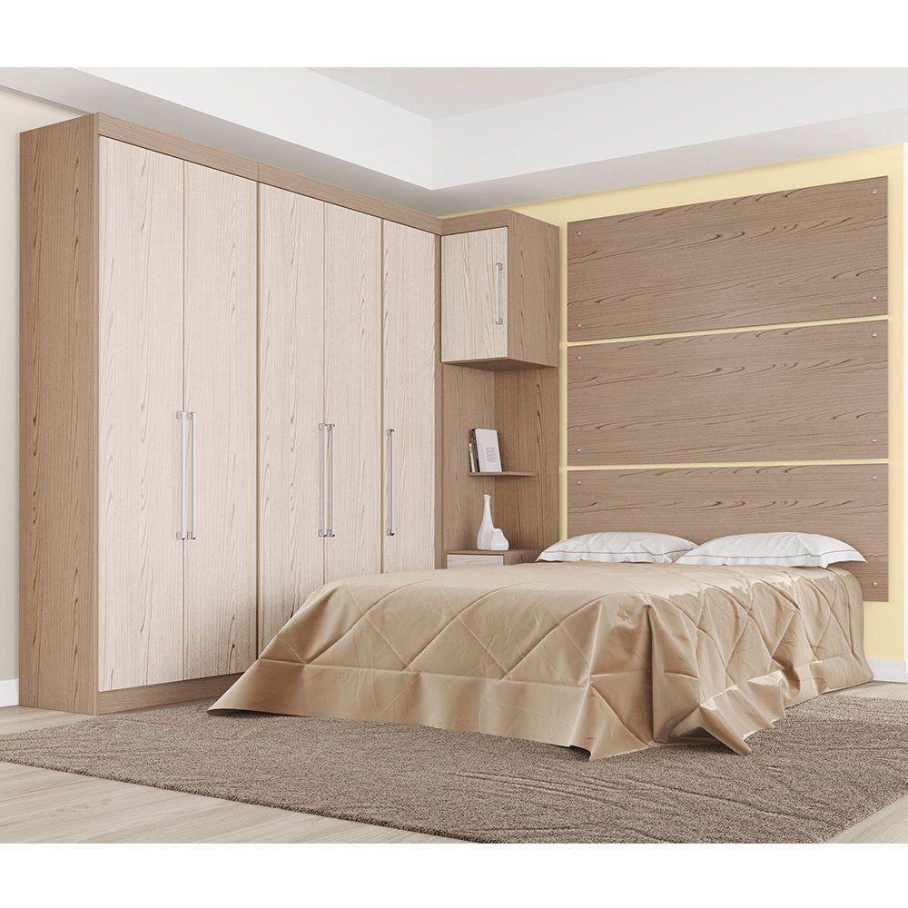 Quarto Modulado Casal Módena 7 Peças Composição 5 Demóbile - Quarto ...