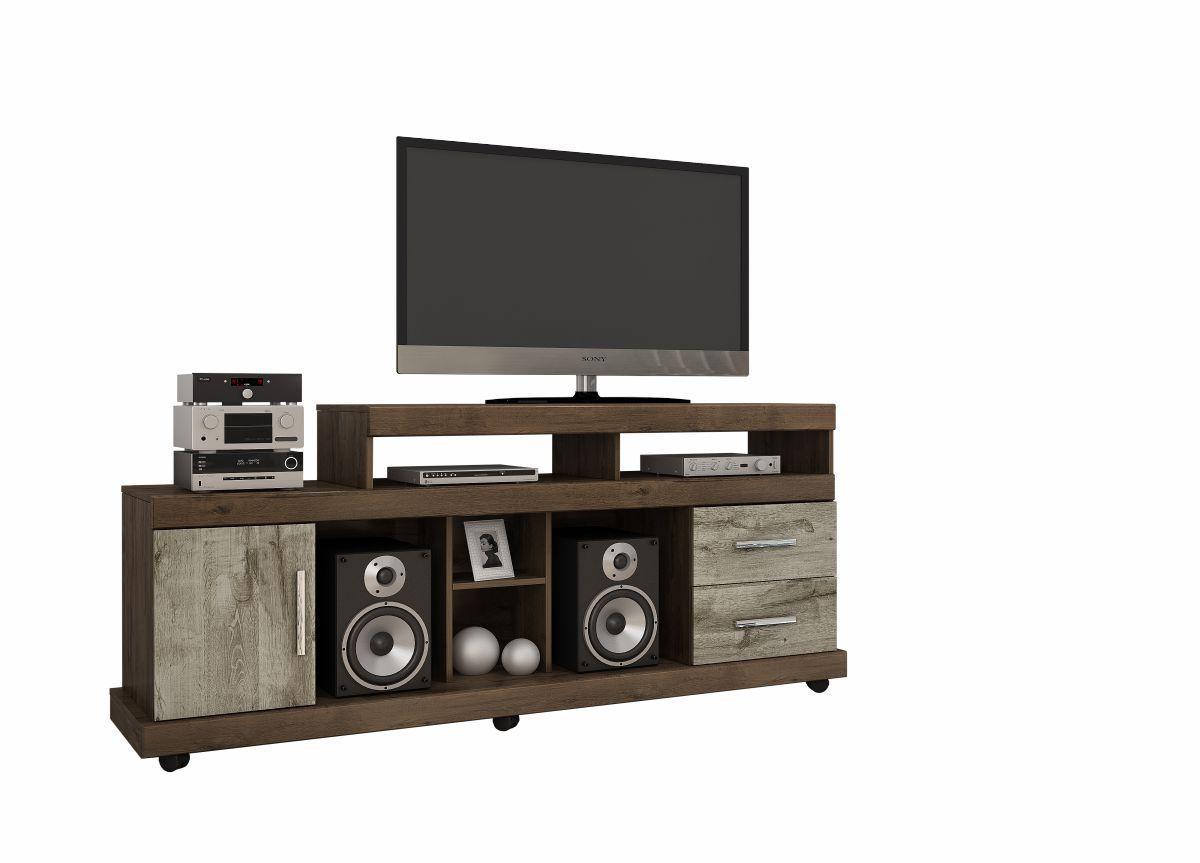 Rack Bem Ti Vi JCM Móveis - Cacau e Grigio - jcm movelaria - Rack ...