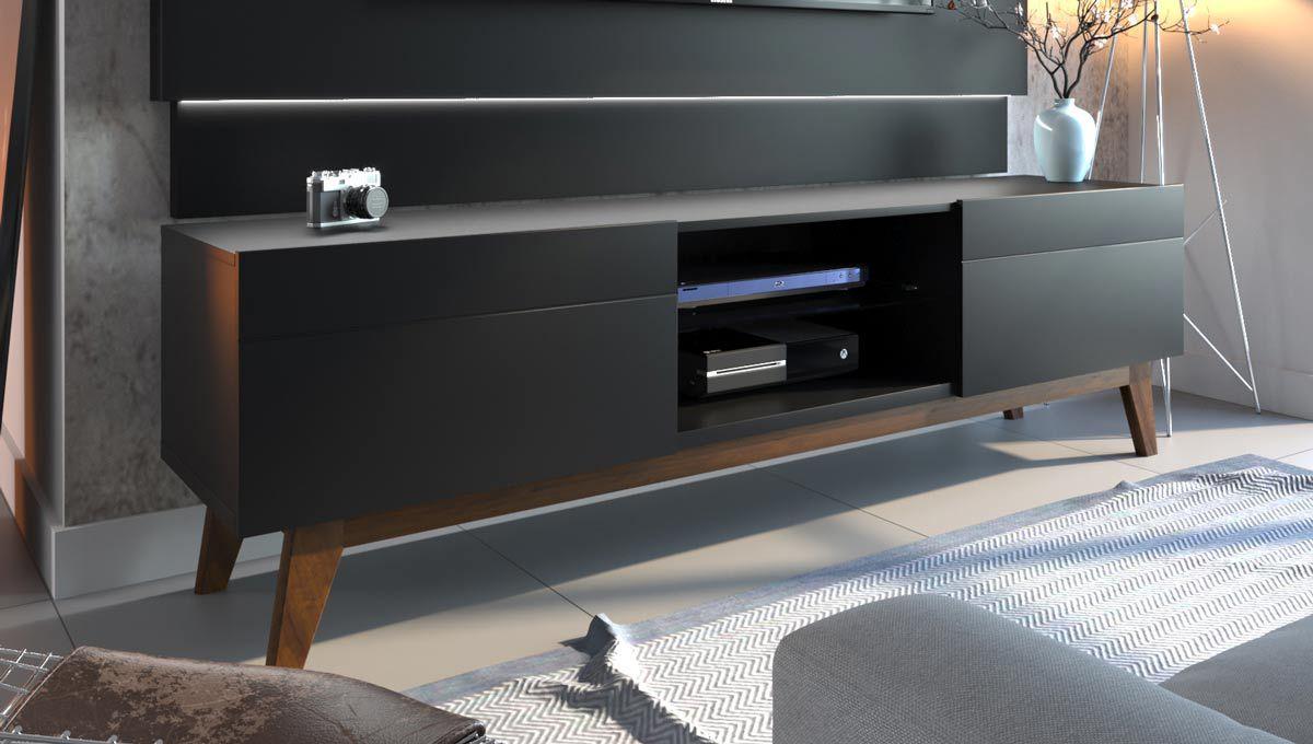 Rack Classic 2G 1.8 Preto - Imcal Móveis - Rack - Magazine Luiza