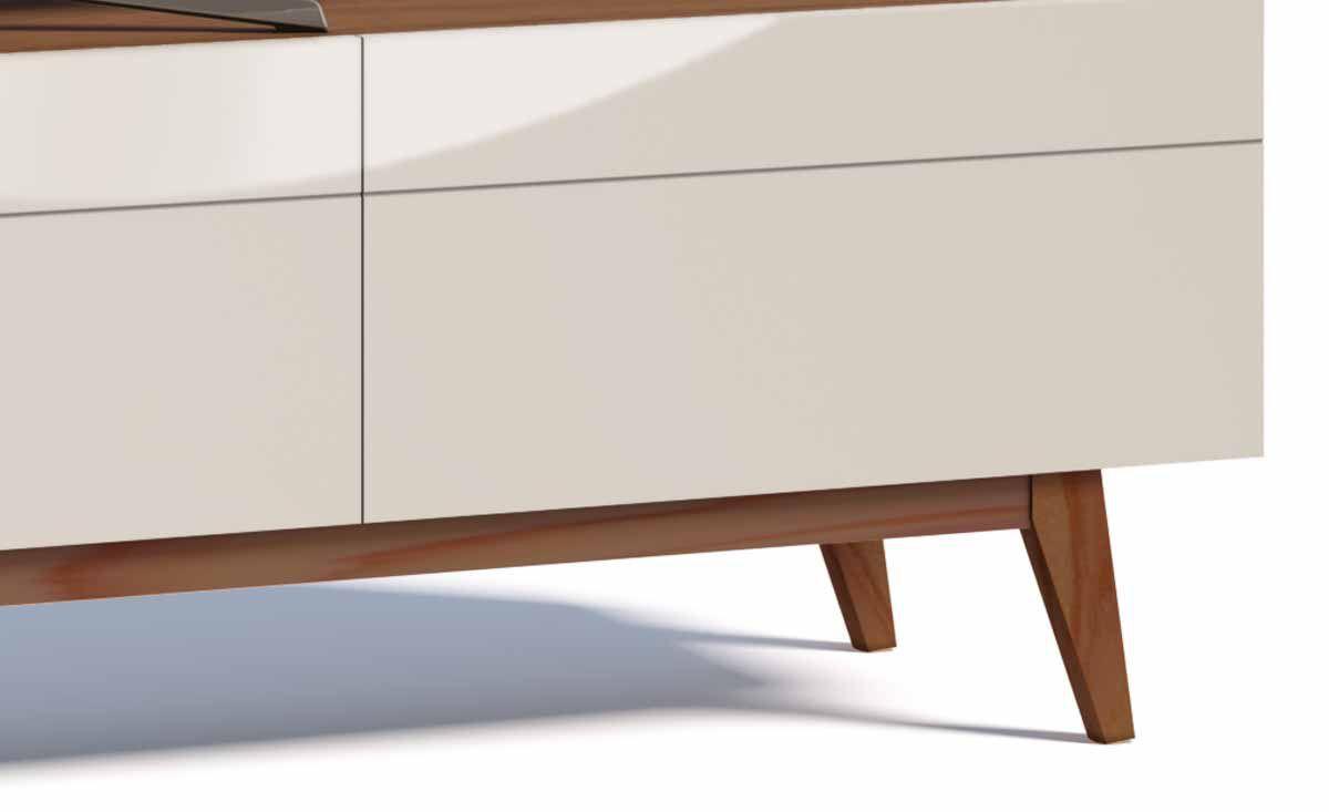 Rack com Painel Classic 3G 2.2 Freijó com Off White - Imcal Móveis ...