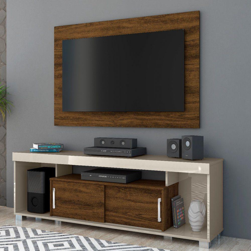 Rack com Painel para TV até 50 Polegadas 2 Portas Pierre Madetec - Rack com Painel - Magazine Luiza