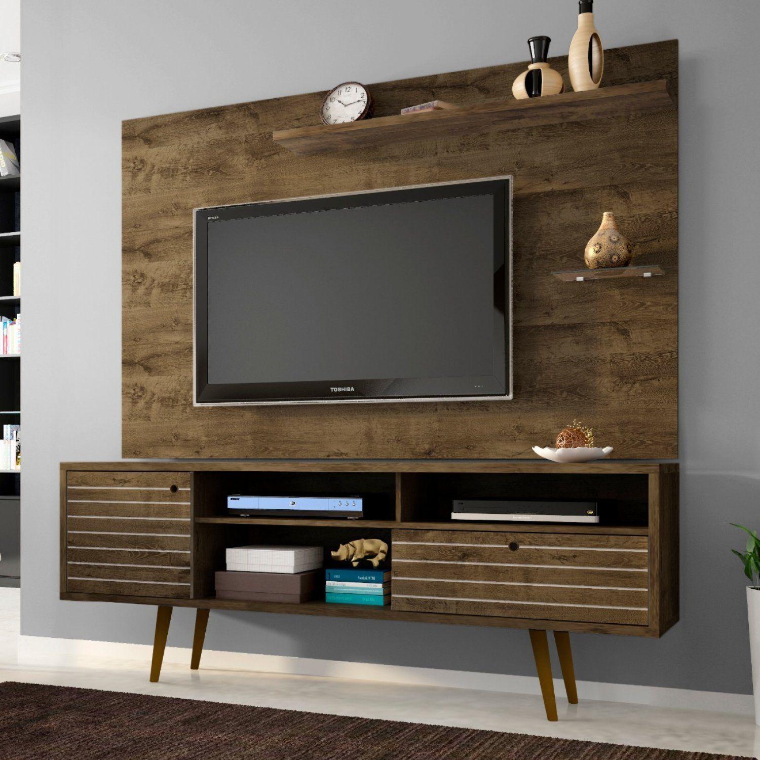 Rack com Painel para TV até 60 Polegadas Retrô Esmeralda Madeira Rústica - Móveis bechara - Rack ...