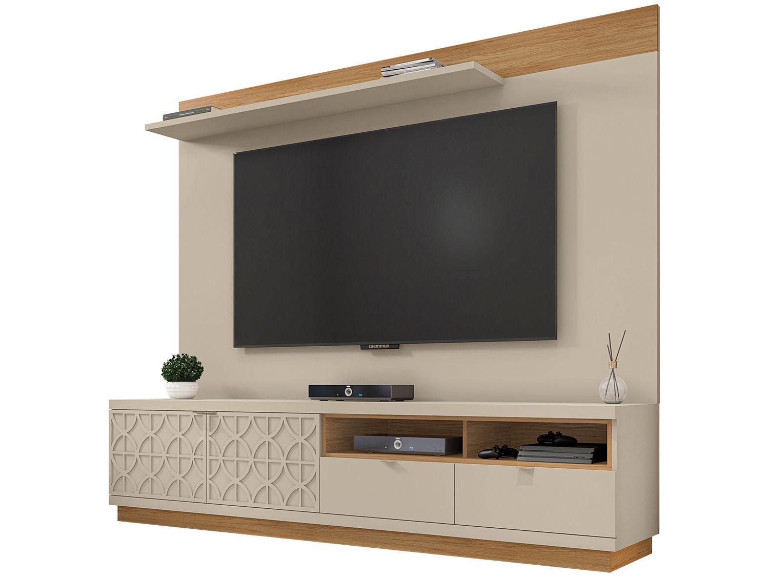 Rack com Painel para TV até 75” 2 Portas - 2 Gavetas Caemmun Renda ...