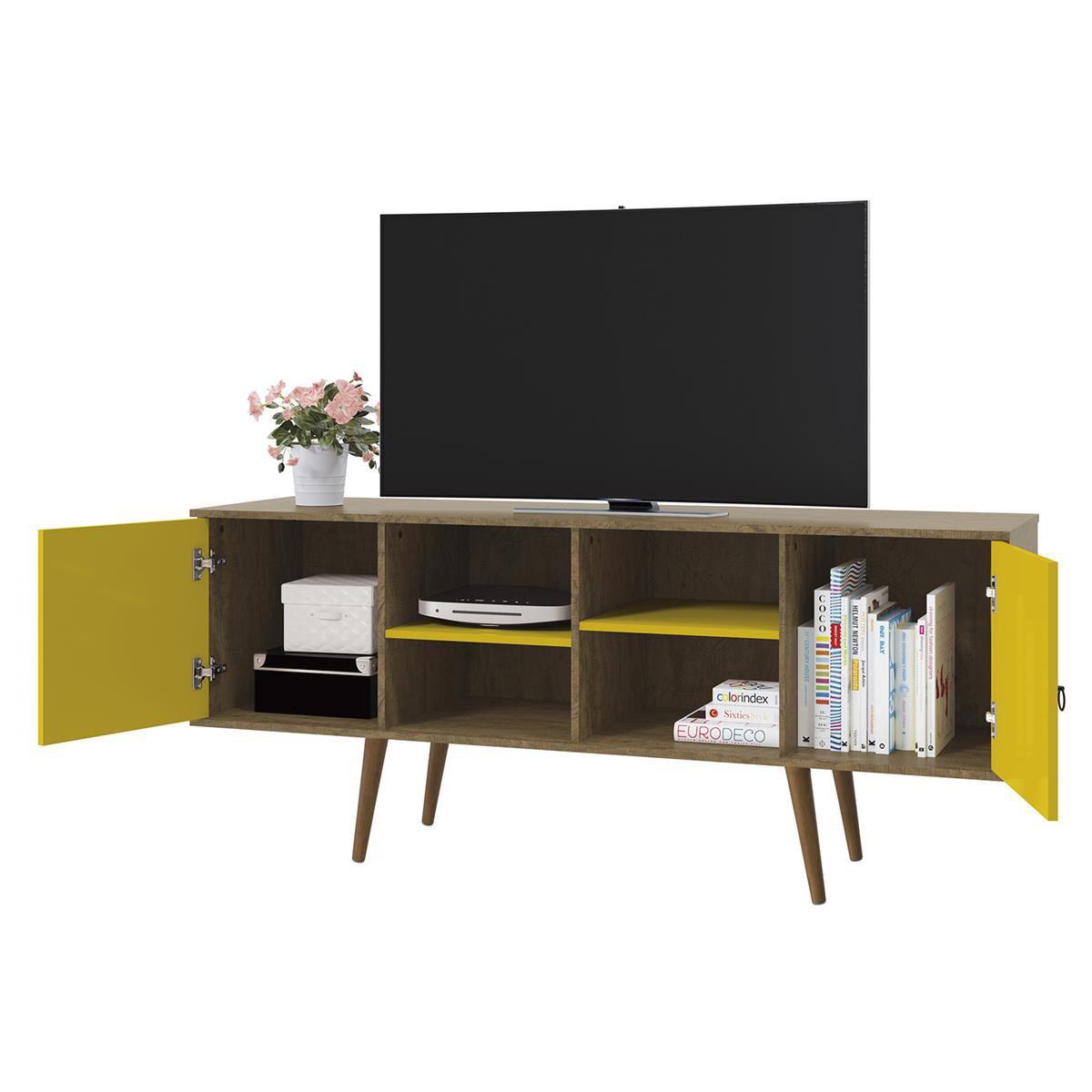 Rack Estrela 2 Portas Demolição E Amarelo Patrimar Móveis - Rack ...