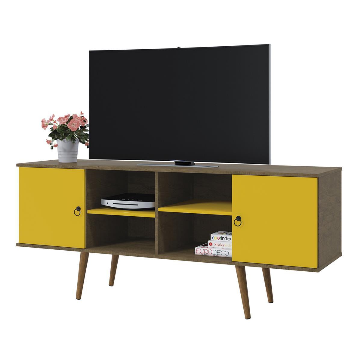 Rack Estrela 2 Portas Demolição E Amarelo Patrimar Móveis - Rack ...