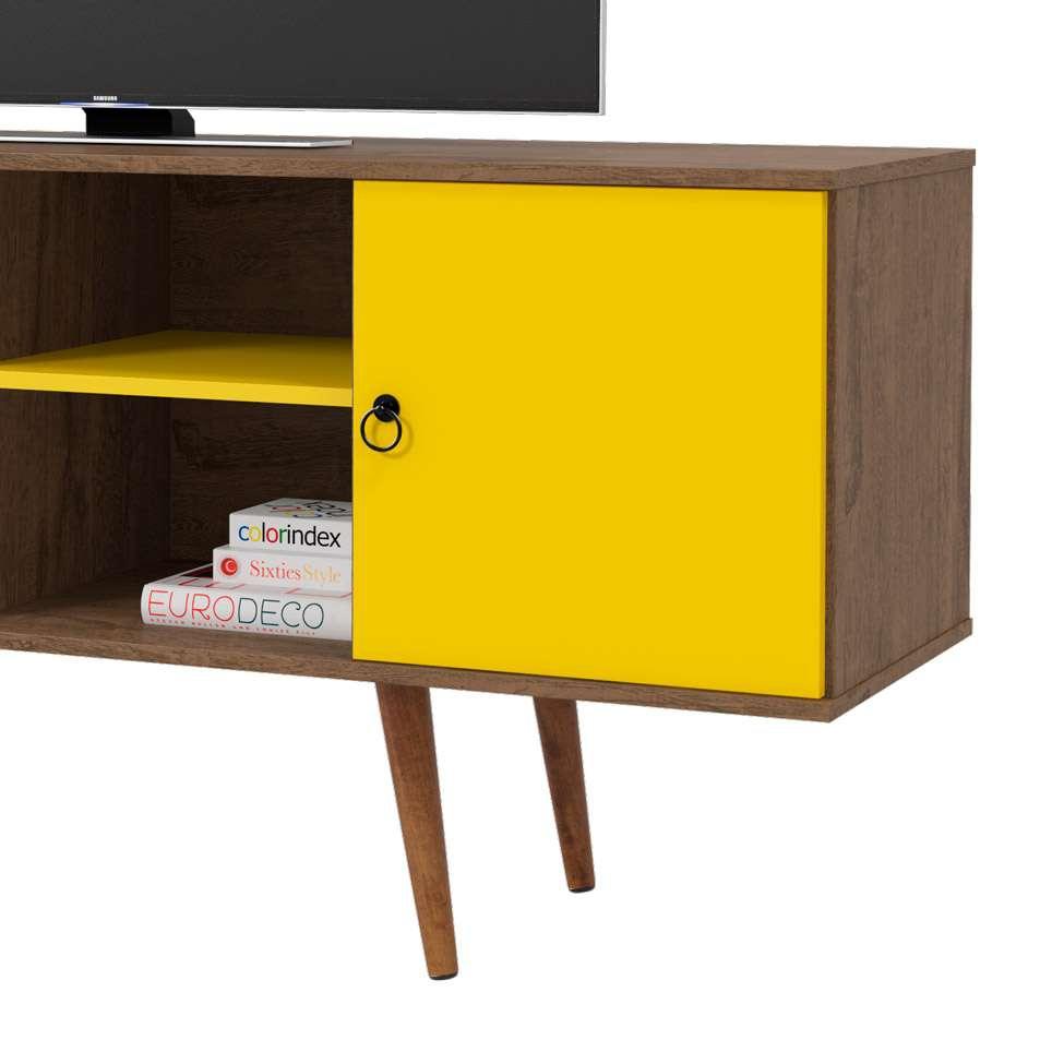 Rack Estrela Demolição e Amarelo 160 cm - Patrimar - Rack - Magazine Luiza