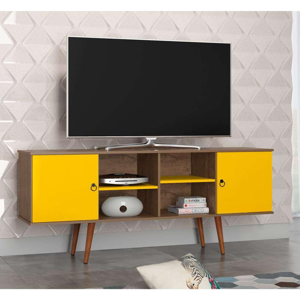 Rack Estrela Demolição e Amarelo 160 cm - Patrimar - Rack - Magazine Luiza