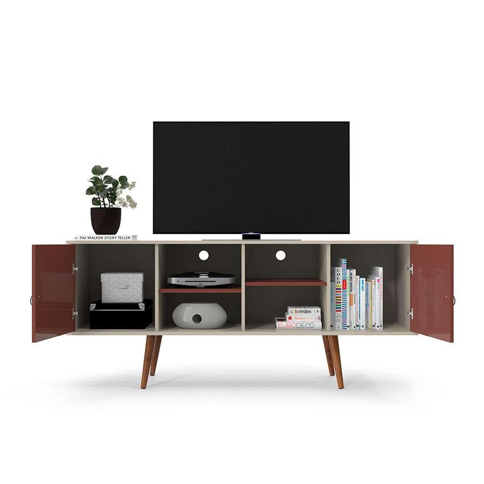 Rack Estrela Off White e Terracota 160 cm - Patrimar - Rack - Magazine ...