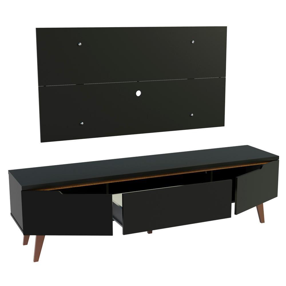 Rack Madesa Reims e Painel para TV até 55 Polegadas 2 Portas e 1 Gaveta ...