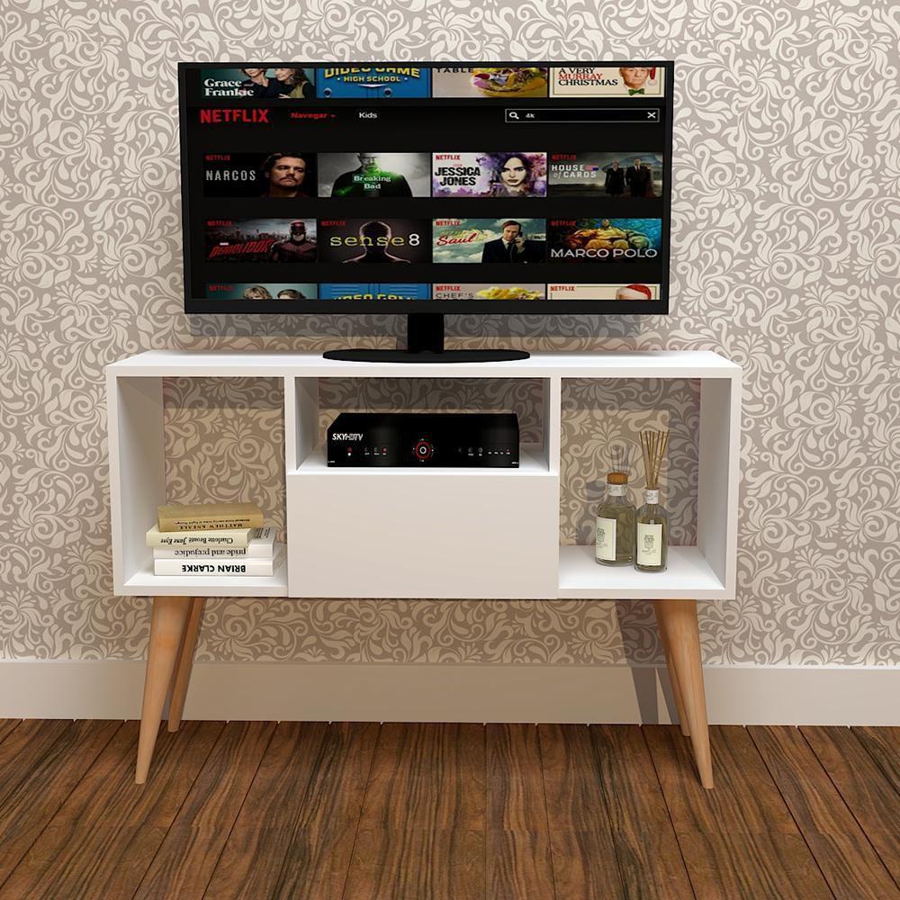 Rack Para Sala Argentina Branco - Moveise - Rack - Magazine Luiza