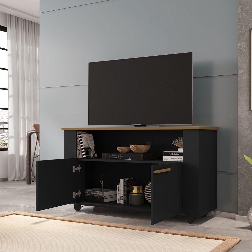 Rack Para Tv 42 Polegadas Largura 108 Cm Altura 62 Cm Com 2 Portas Com ...