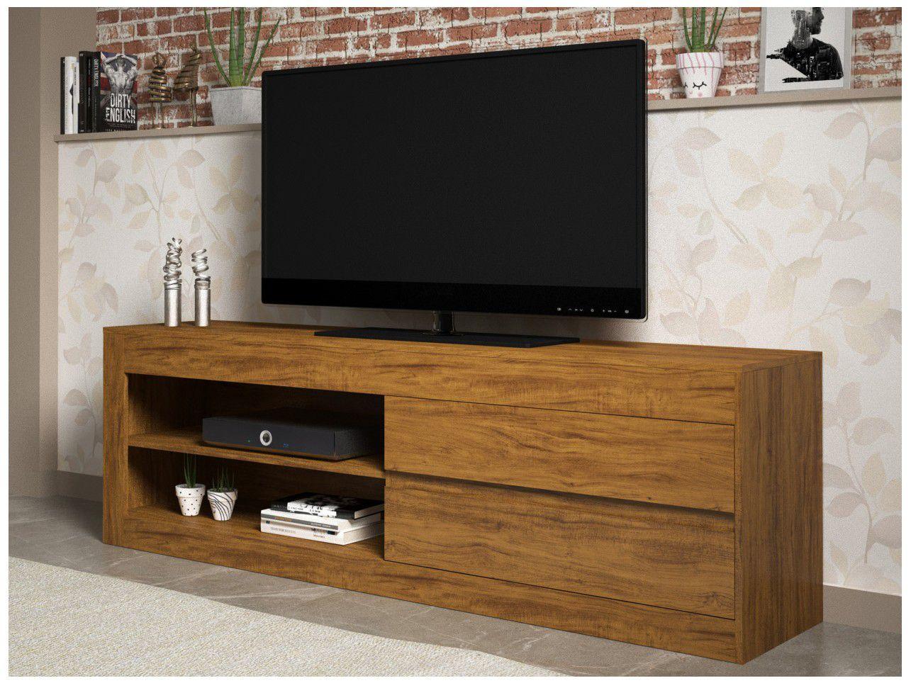 Rack para TV até 55” 2 Gavetas - Via Móveis Enxo - Rack - Magazine Luiza