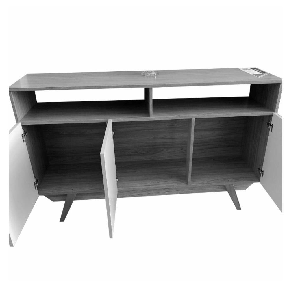 Rack para TV até 56 polegadas 3 Portas Celebrar Jcm Movelaria Off White ...