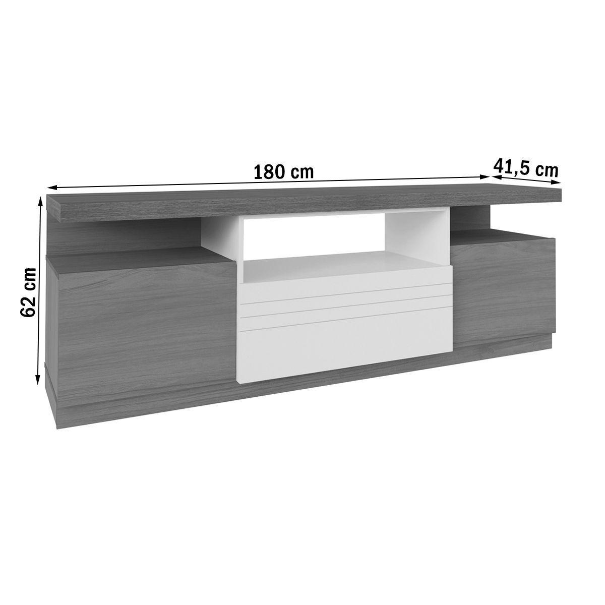 Rack Para Tv Até 60 Polegadas 3 Portas Munique Carvalho/grafite ...