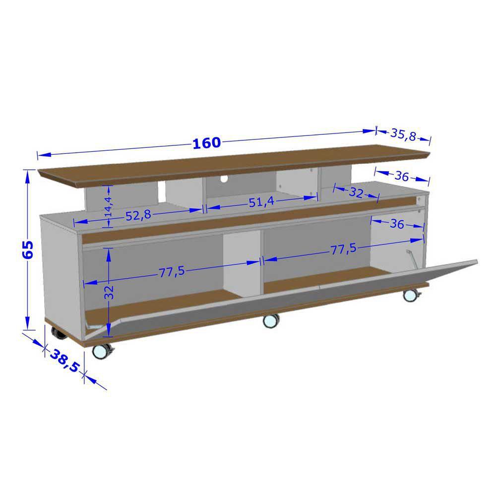 Rack Para Tv Até 65 Polegadas Largura 160 Cm Altura 65 Cm Com Rodas Com ...