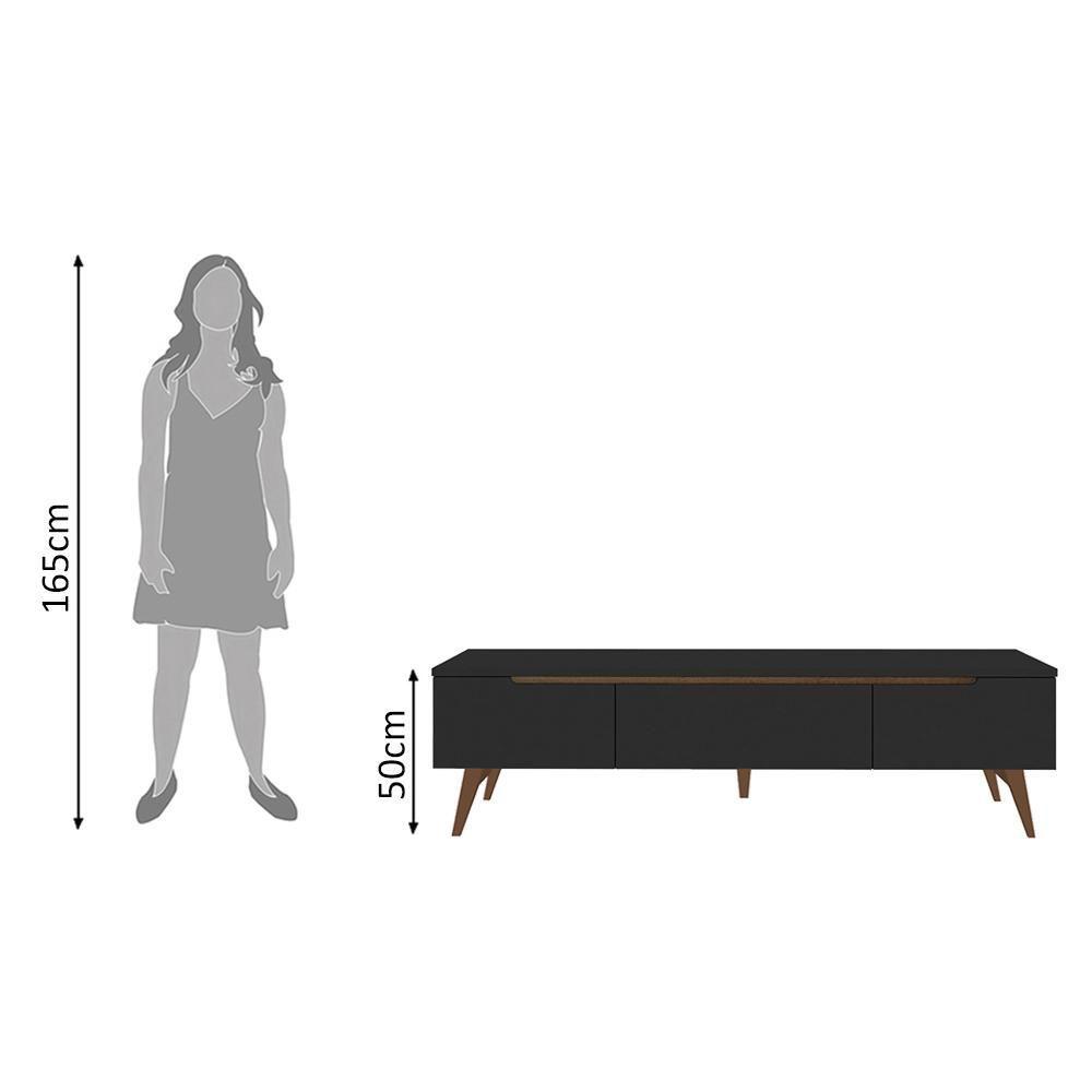 Rack para TV até 75 Polegadas Madesa Reims 2 Portas 1 Gaveta - Rack ...