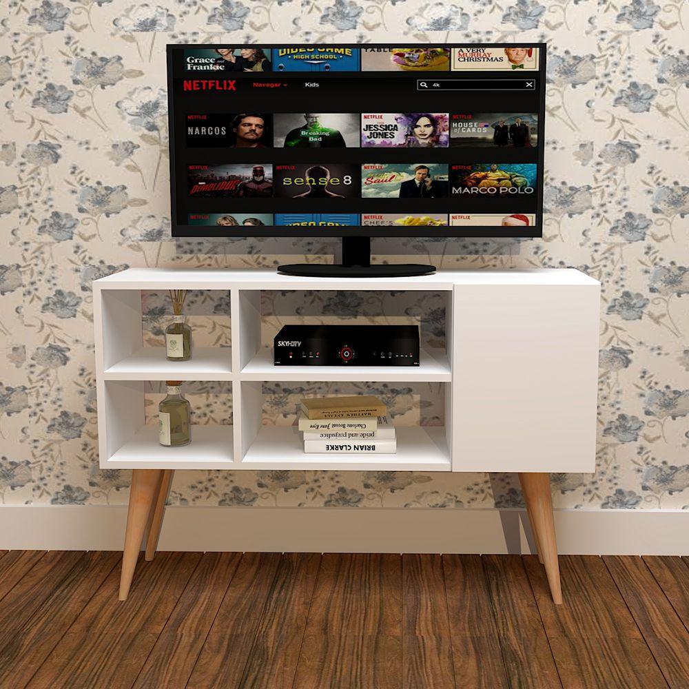 Rack Para TV no Quarto Uruguai Branco - Moveise - Rack - Magazine Luiza