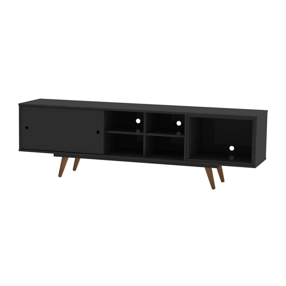 Rack Retrô Goslar Preto 180 cm - Mobly - Rack - Magazine Luiza