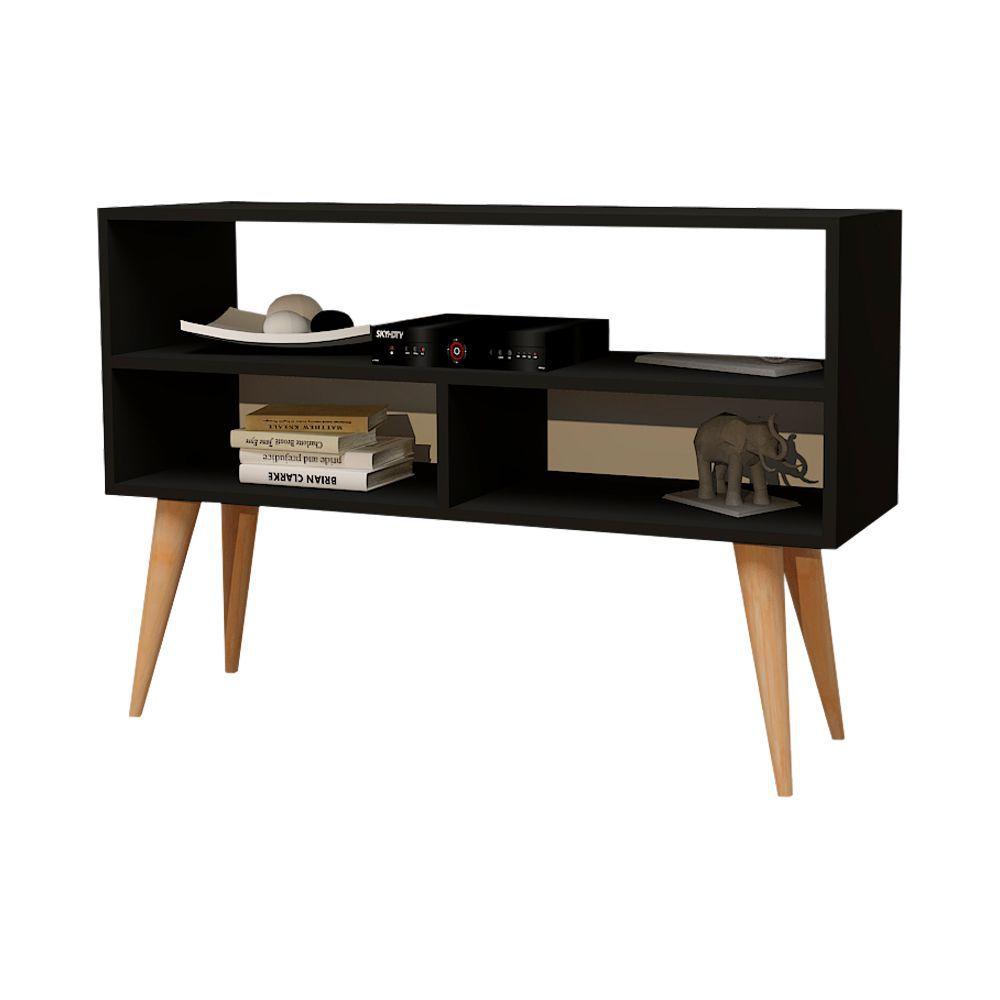 Rack Retrô Para Tv Chile Preto - Moveise - Rack - Magazine Luiza