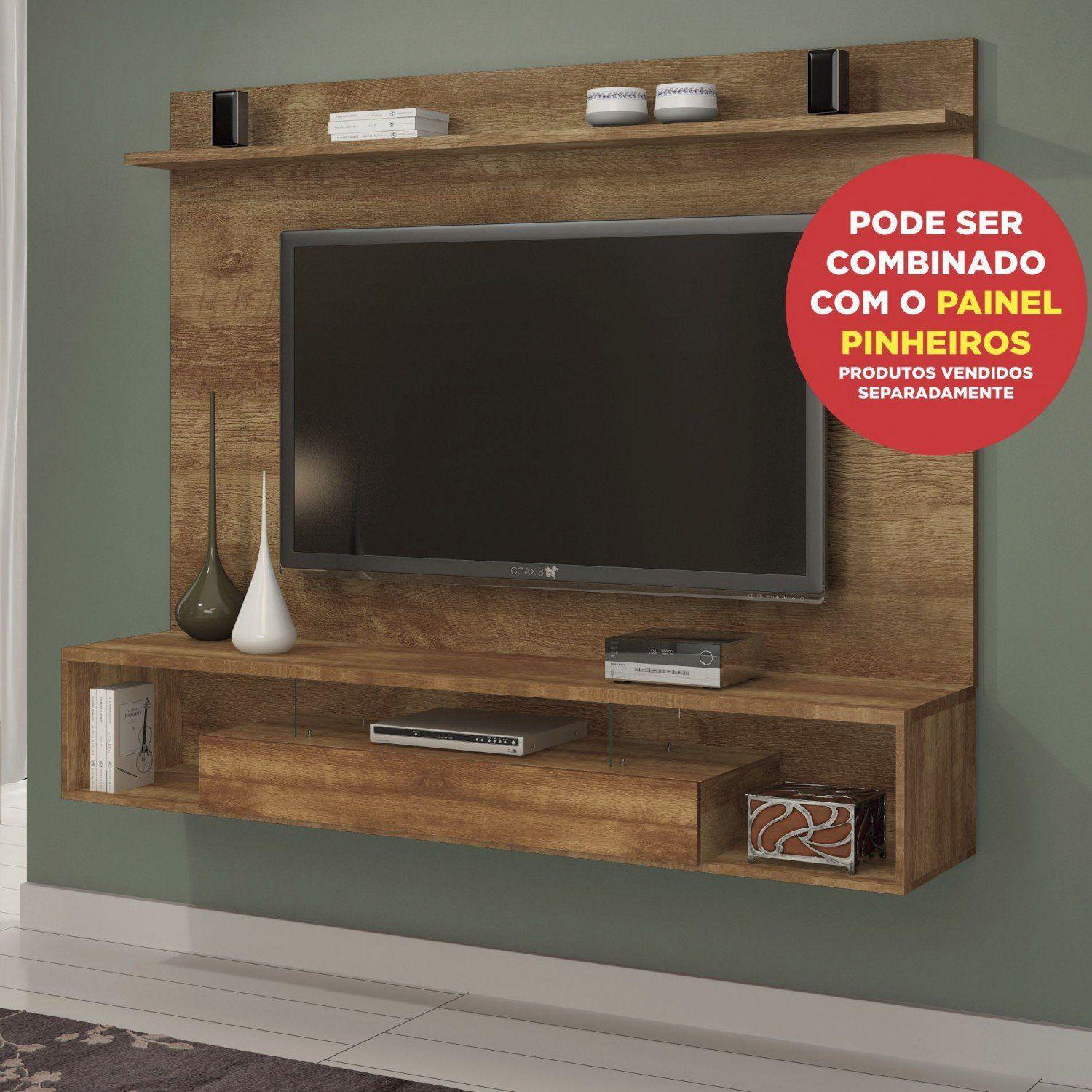 Rack Suspenso para TV até 60 Polegadas 1 Gaveta Una JCM Móveis Nobre - Rack - Magazine Luiza