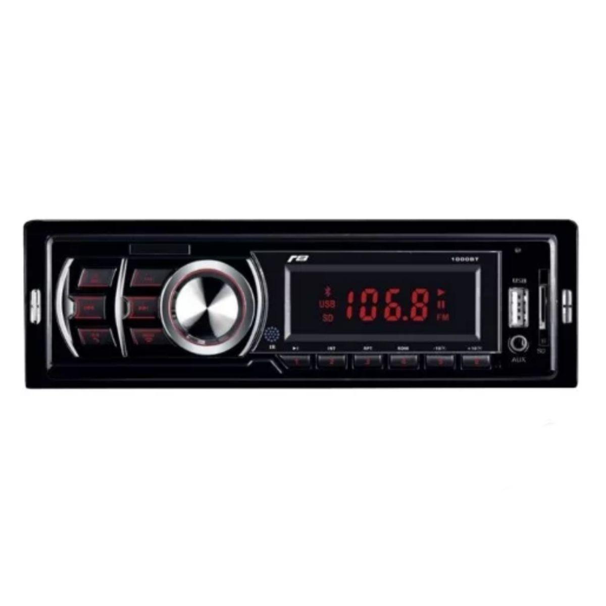 Rádio Automotivo Bluetooth/USB/MP3/FM/MicroSD LED JR8 - JT1000BT - Som ...