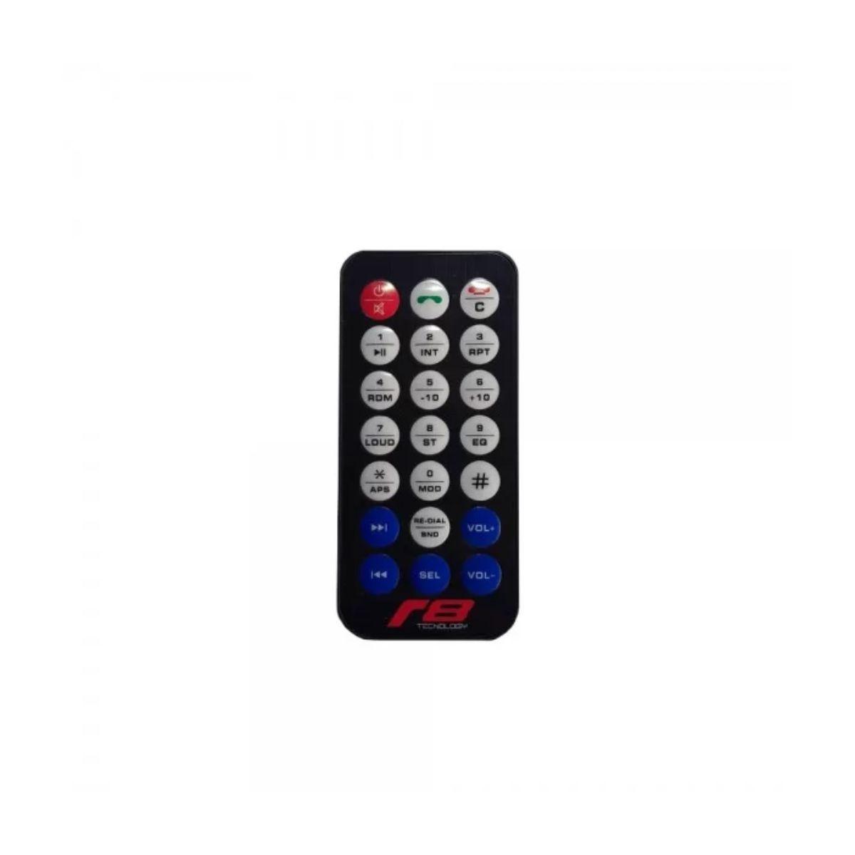 Rádio Automotivo Bluetooth/USB/MP3/FM/MicroSD LED JR8 - JT1000BT - Som ...