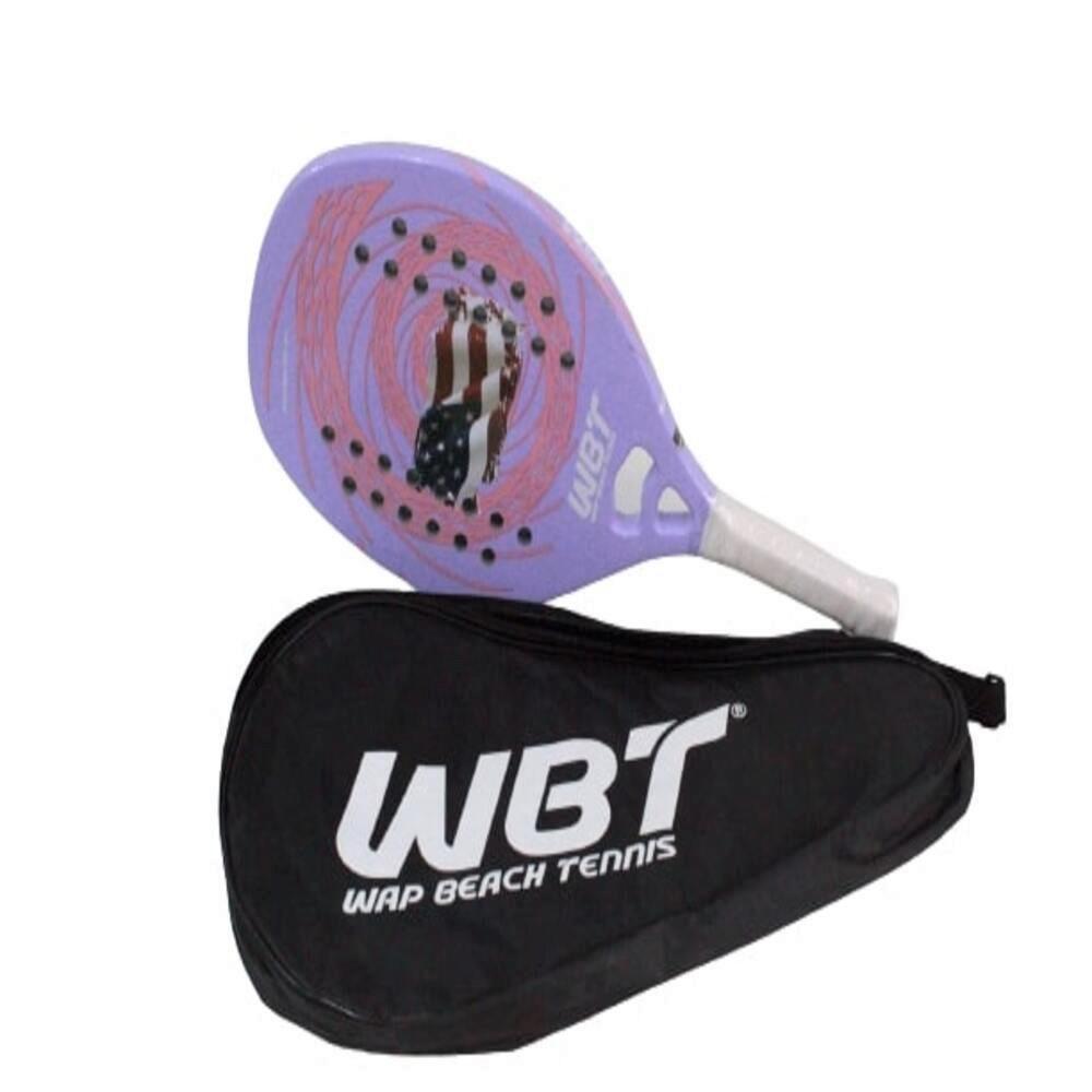 Raquete beach tennis carbono 3k wbt american com capa raqueteira tenis de praia profissional ...
