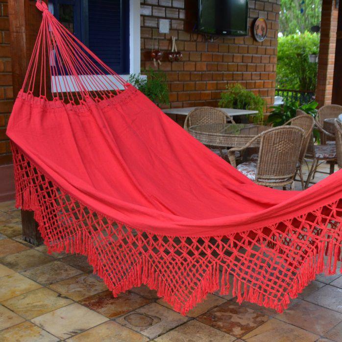 Rede de Dormir e Descansar Casal Clone com Varanda Macramé - REDES ...