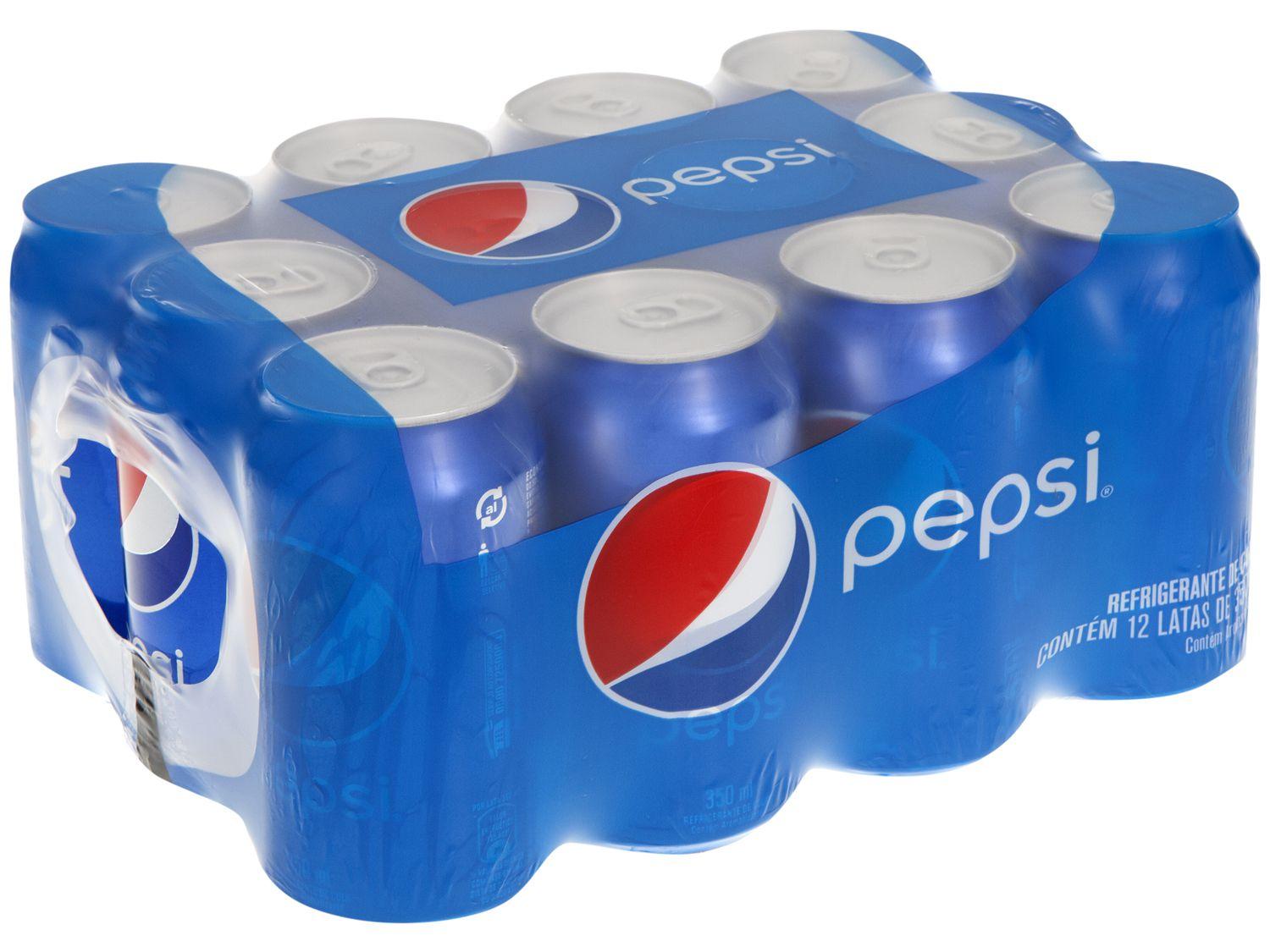 Refrigerante Lata Pepsi Cola 12 Unidades - 350ml - Refrigerante ...