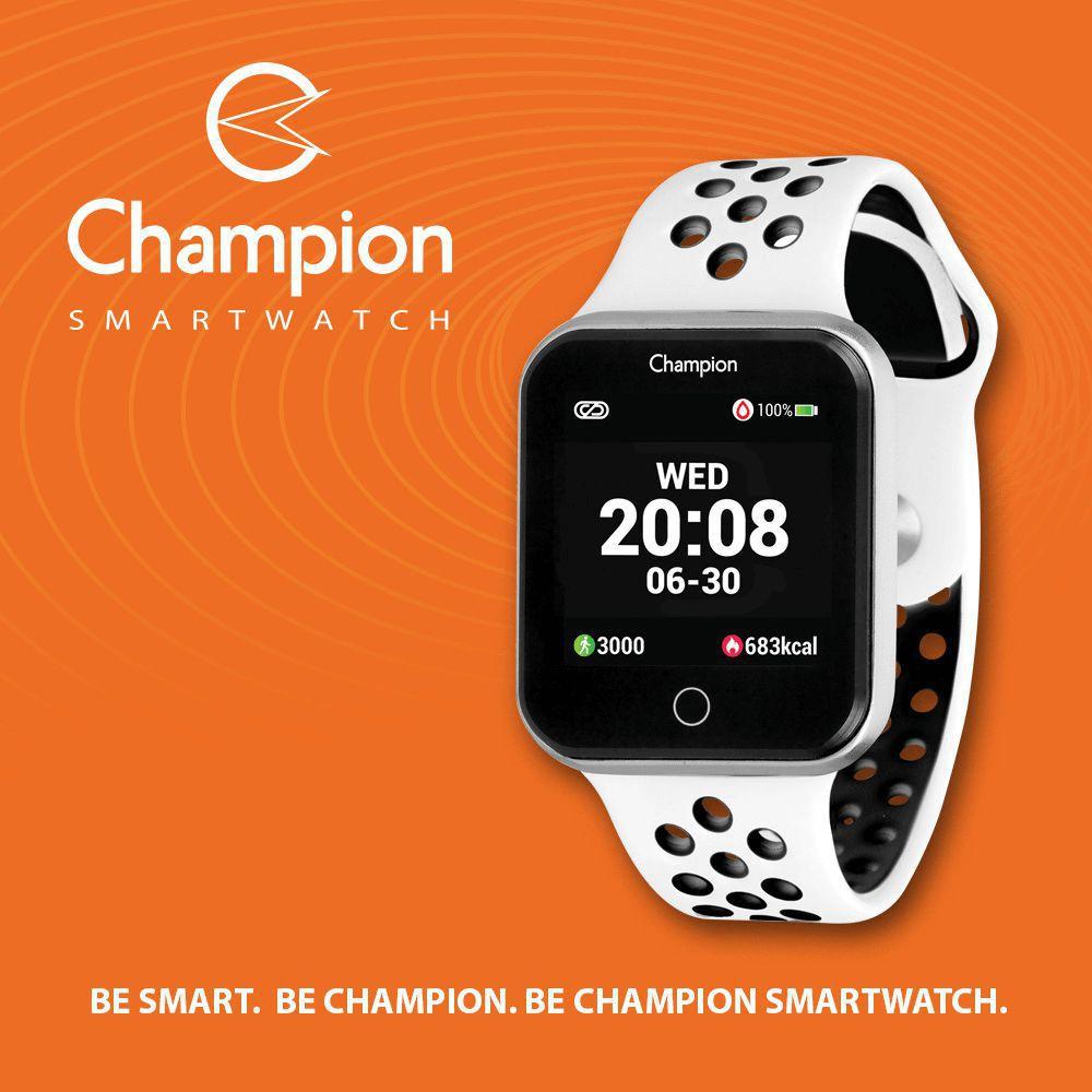 Relógio Champion Smart Bluetooth 4.0 Rosé Pulseira Branca e Preta ...