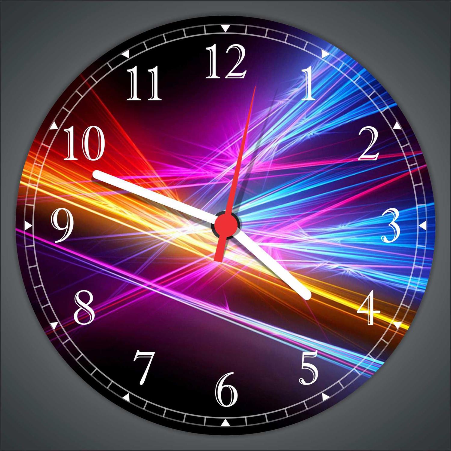 Relógio De Parede Abstrato Arte Moderna Linhas - Vital Quadros ...