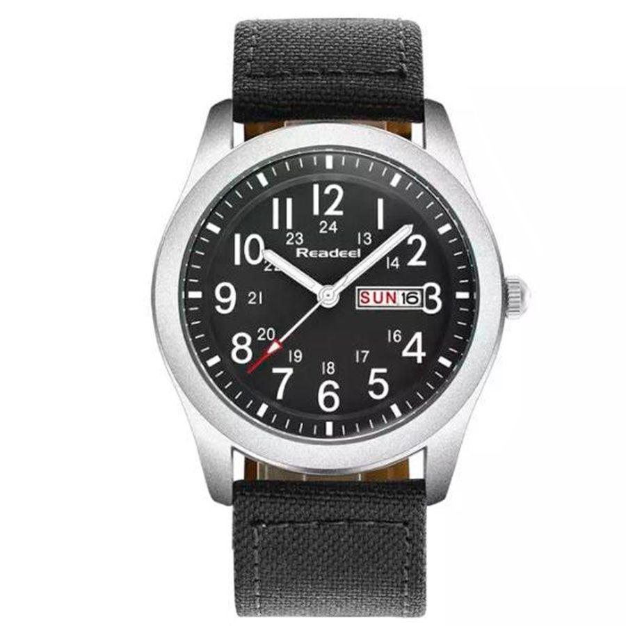 Relógio Masculino Analógico Readeel Saat Militar - Nylon Preto ...
