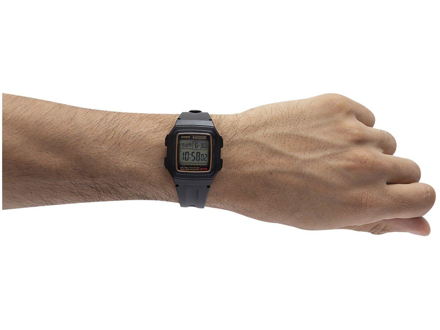Relógio Masculino Casio Digital - F-201WA-9ADF Preto - Relógio Masculino - Magazine Luiza
