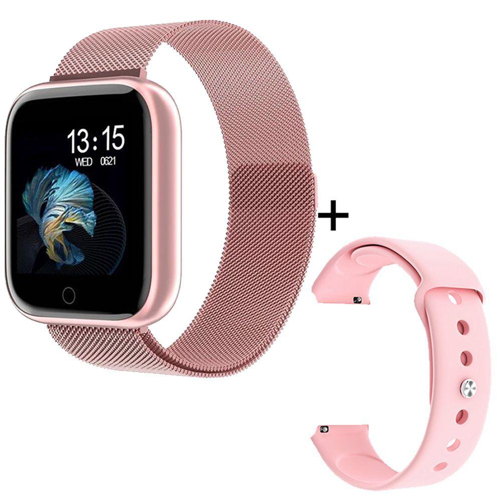 Relogio Smartwatch T80s Feminino Rosa - 01Smart - Smartwatch e Acessórios - Magazine Luiza