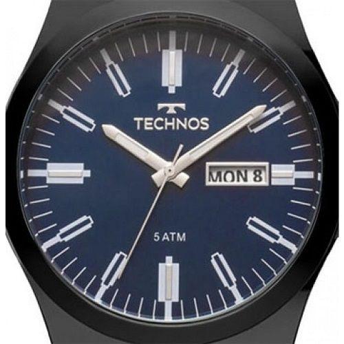 Relógio Technos Masculino Classic Steel Couro Preto 2305BA/2A - Relógio ...